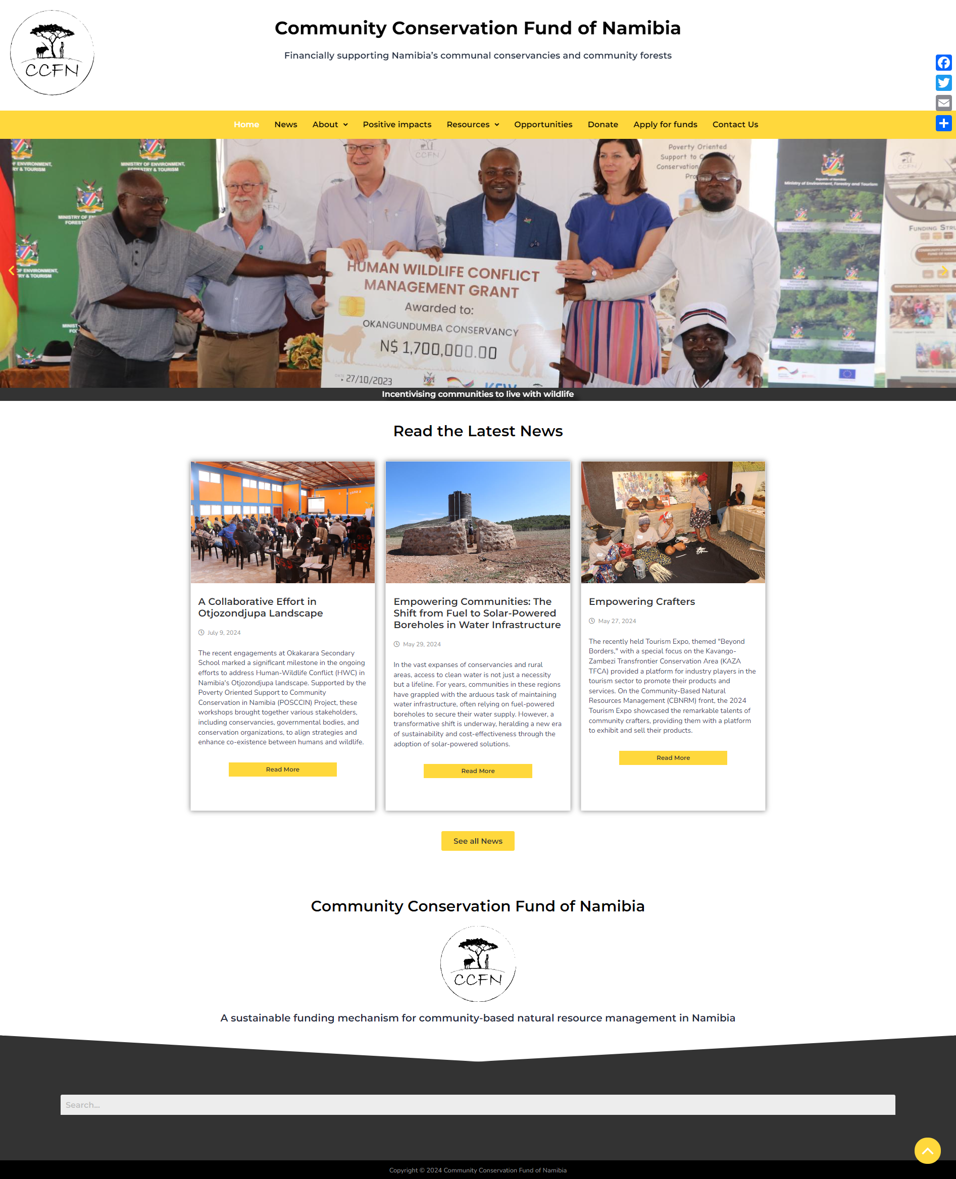 CCFN: Community Conservation Fund of Namibia – JARO Consultancy